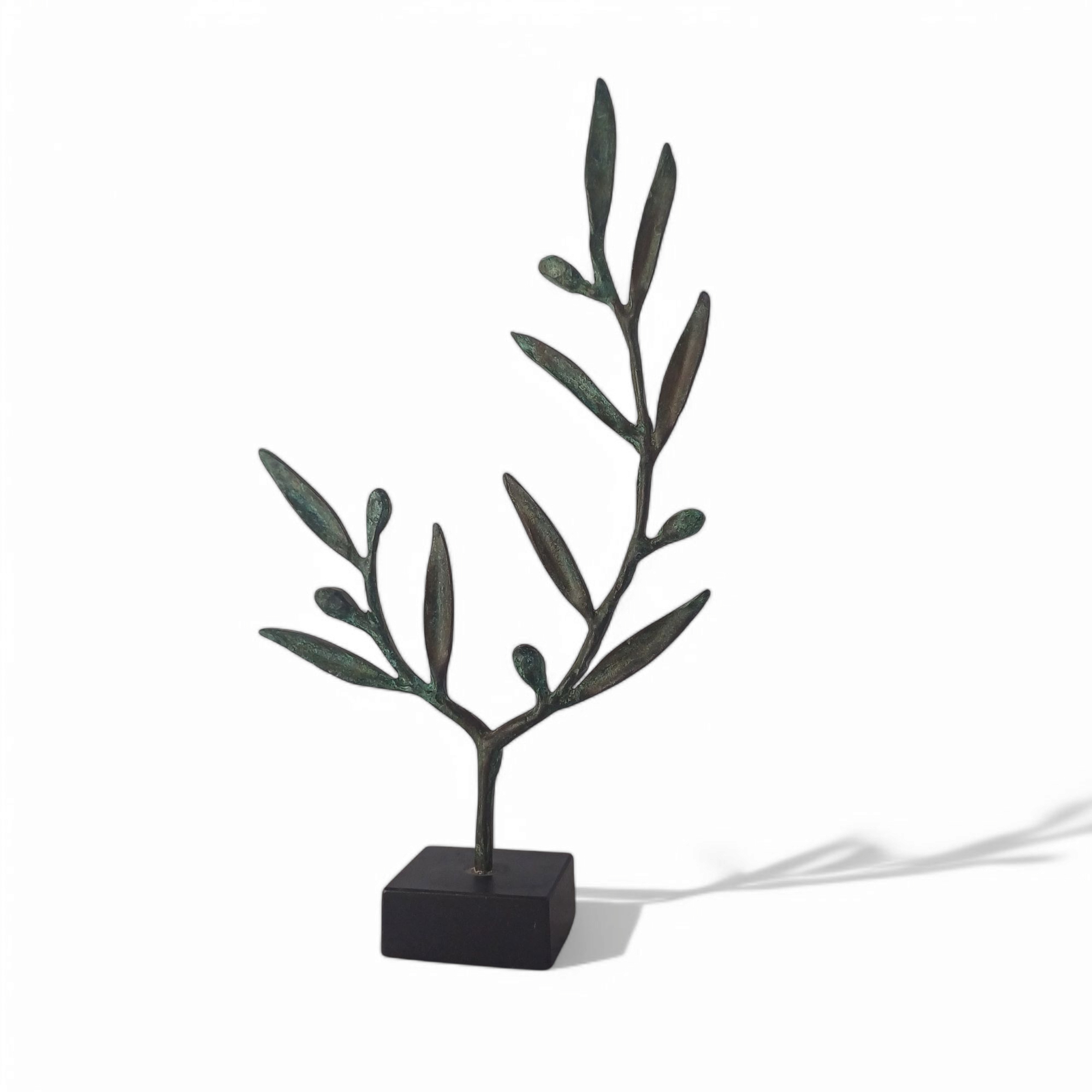Olive branch bronze sculpture